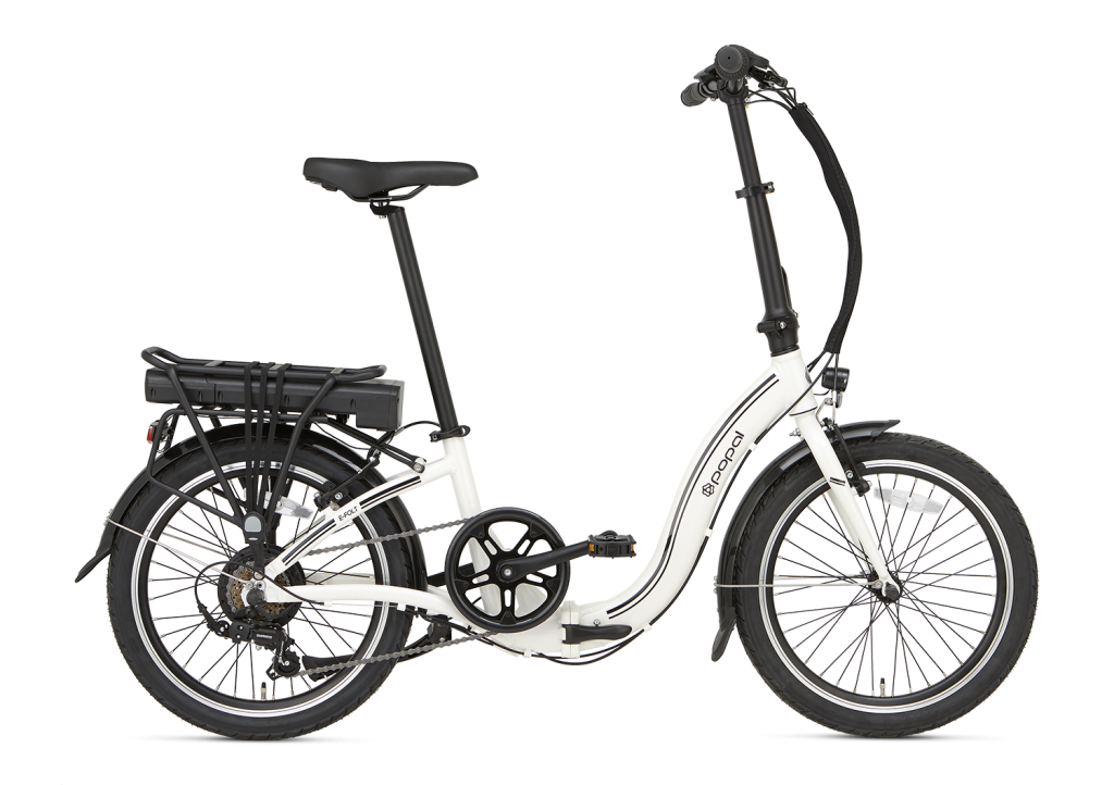 Popal E Folt 1 0 E Bike Vouwfiets 20 Inch Wit Fietshemel Purmer